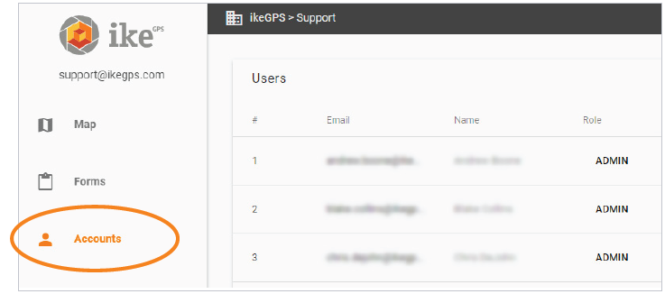Understanding User Accounts – ikeGPS Support